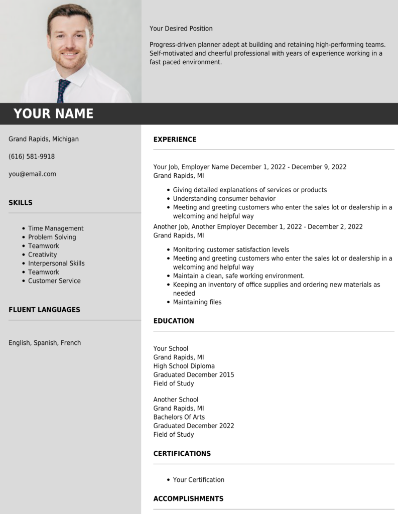 Custom Resume | Resume My Way